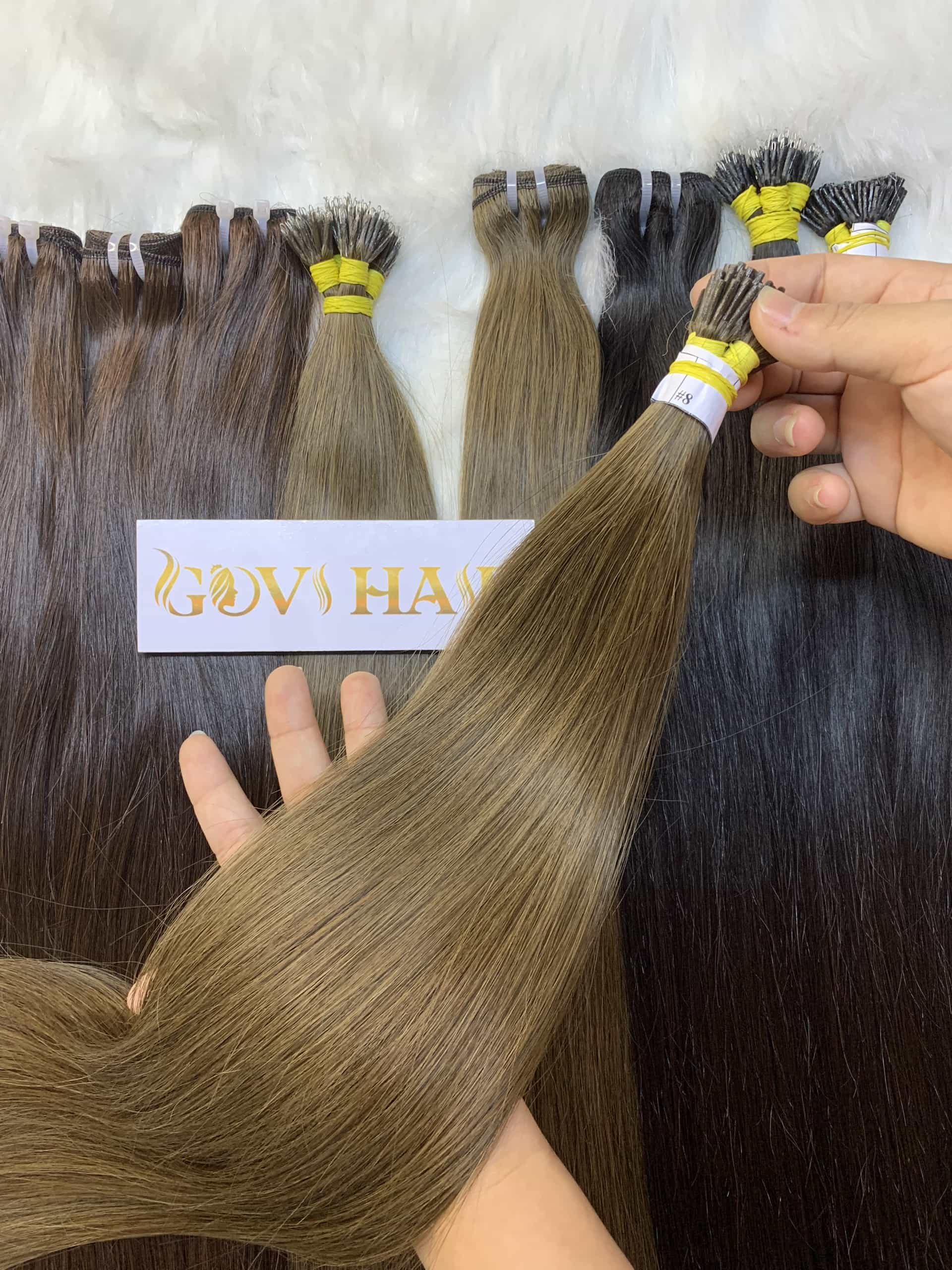 Wholesale Price I Tip Hair Extensions #8 Color Human Hair