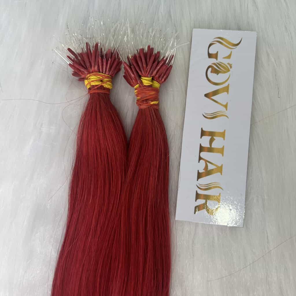F Tip Hair Extensions Red Color Human Hair Wholesale Price