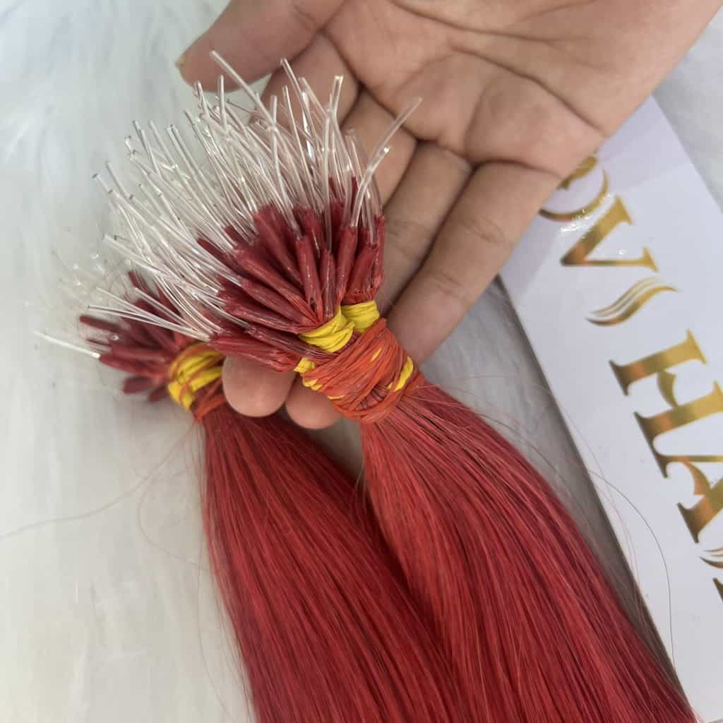 F Tip Hair Extensions Red Color Human Hair Wholesale Price