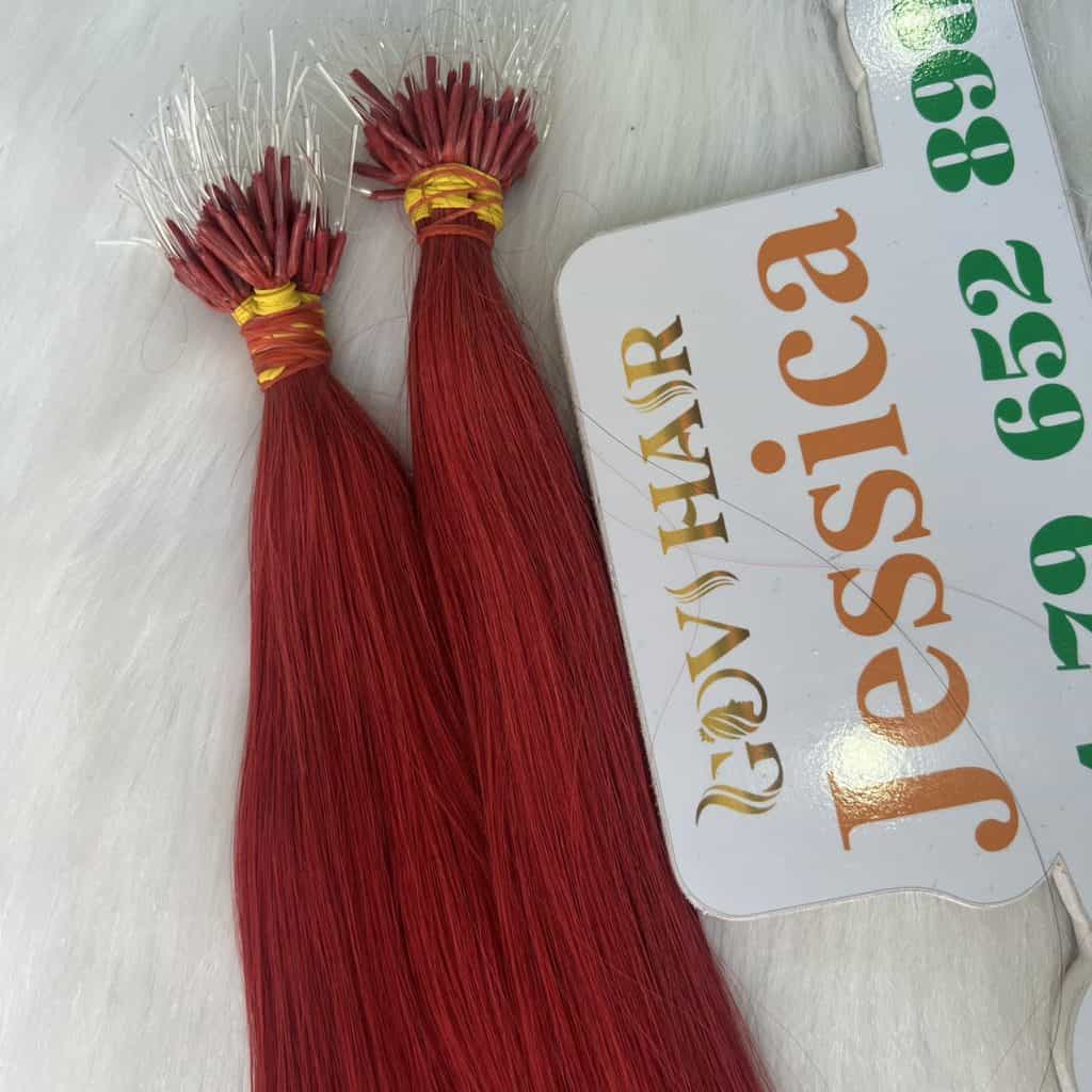 F Tip Hair Extensions Red Color Human Hair Wholesale Price